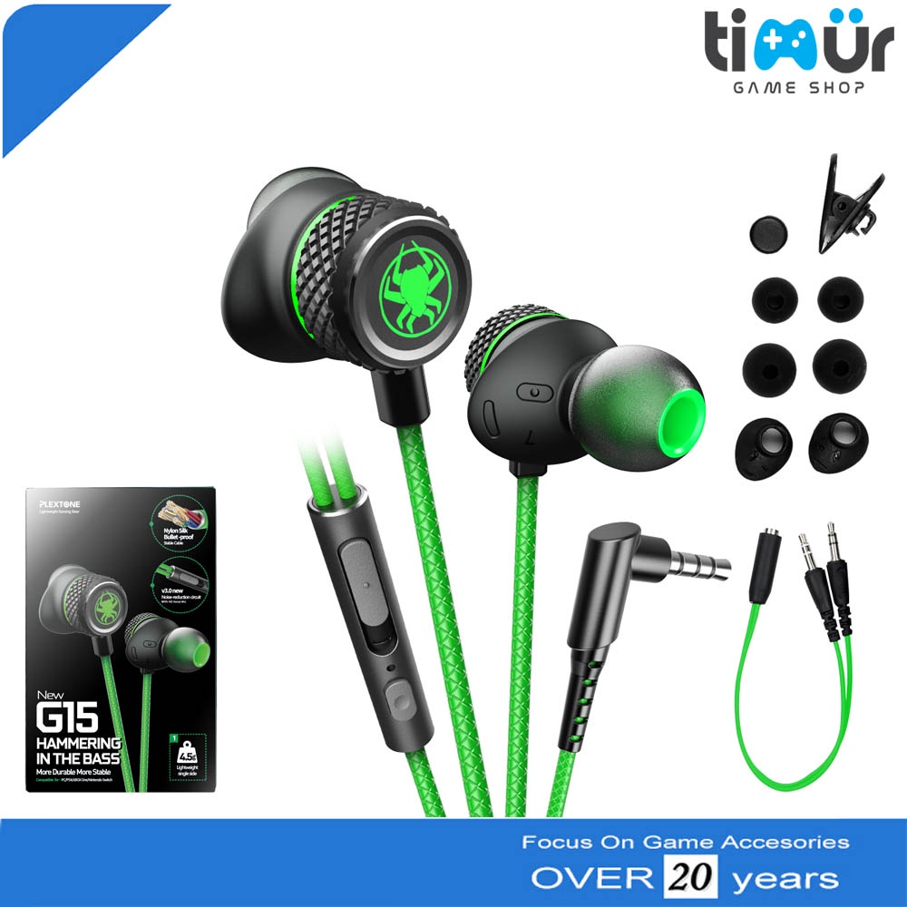 Jual Plextone G15 Stereo Earphone Headset Mic Gaming PS4 XBOX Nintendo Switch PUBG ML Free Fire ...
