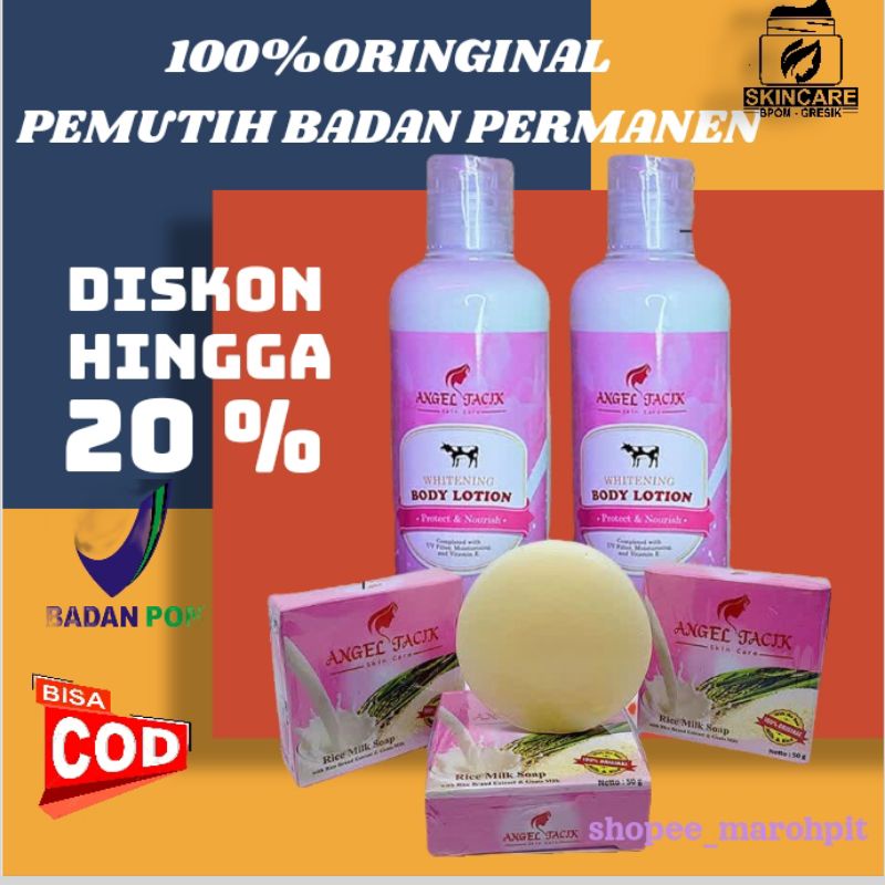 Jual PAKET ANGEL TACIK | SABUN + HANDBODY | PEMUTIH KULIT WAJAH DAN ...