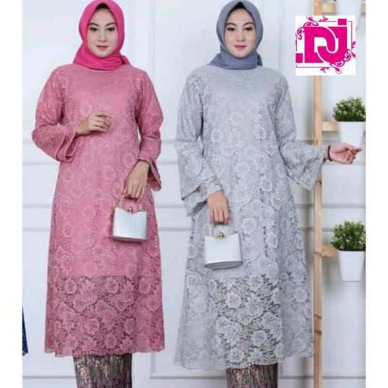 Jual setelan brokat kebaya / long tunik Maxi brokat / kebaya brokat ...