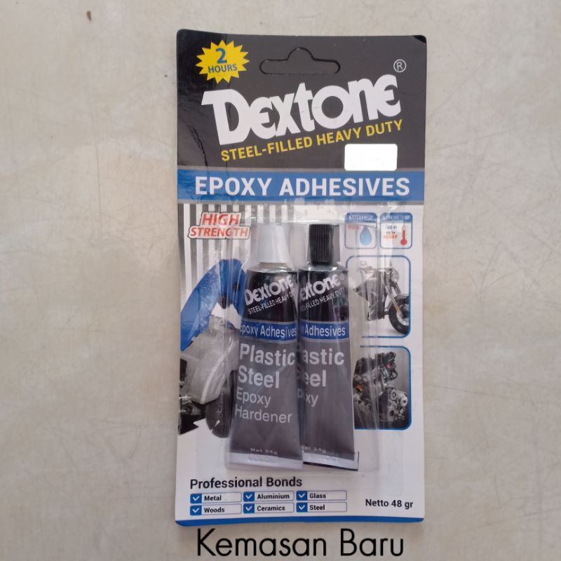 Jual Lem Besi Dextone Epoxy Adhesives 2 jam (Lama Kering) 48gr | Shopee ...