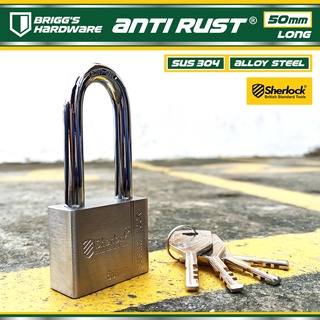 Jual SHERLOCK Gembok ANTI RUST 50 mm panjang-Stainless Steel 304 anti ...