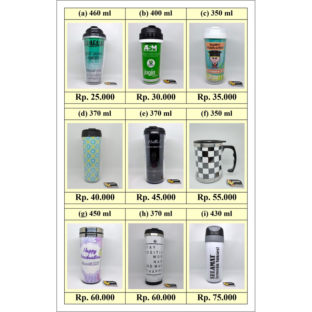 Jual Tumbler Custom Plastik & Stainless Indonesia|Shopee Indonesia