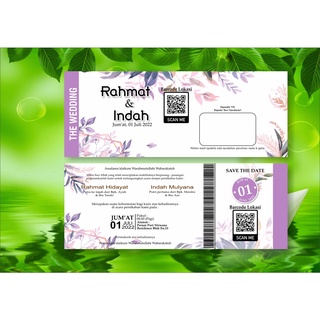 Jual Undangan Nikhan 1 lembar timbal balik I daun | Shopee Indonesia