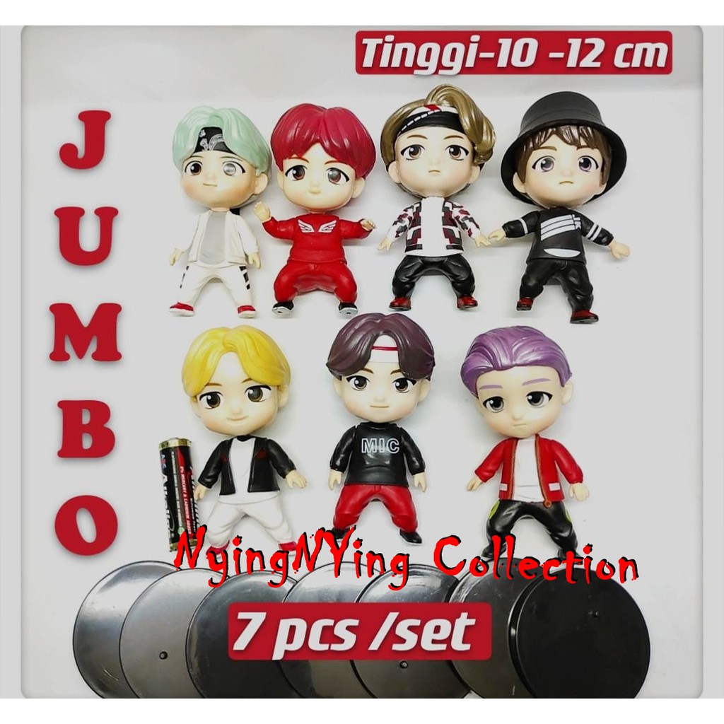 Jual Action Figure KPOP Idol BTS/Tiny Tan BT21 Big Size / Jumbo Set Isi 7 B Indonesia|Shopee ...