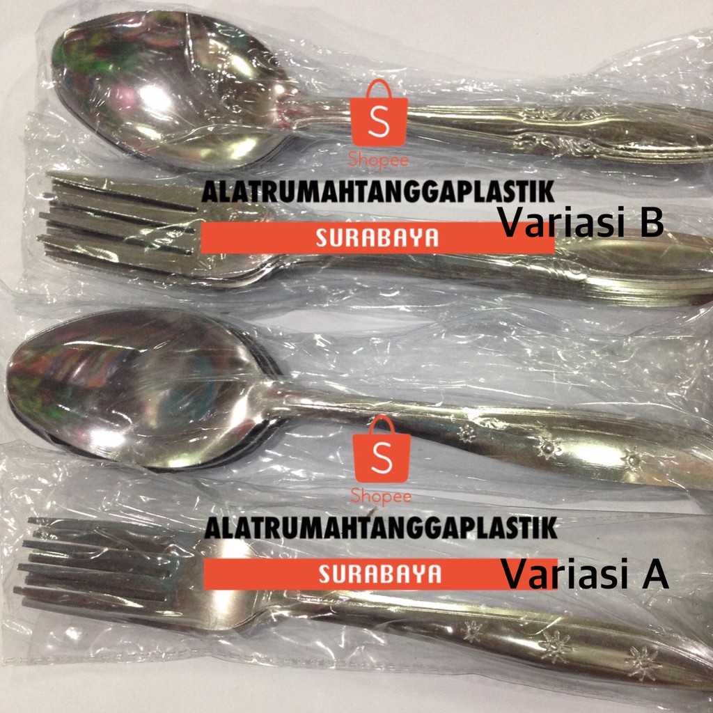 Jual 12 pcs Sendok Makan Murah/ Sendok Stainless Steel/ Sendok Besi ...