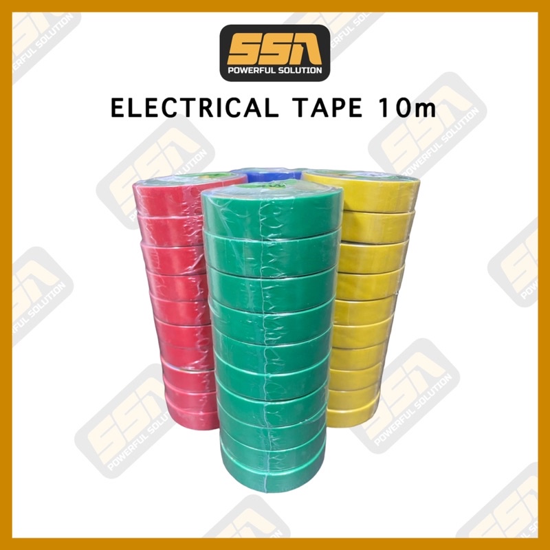 Jual Isolasi Kabel Listrik PVC/Electrical Tape/10 meter | Shopee Indonesia