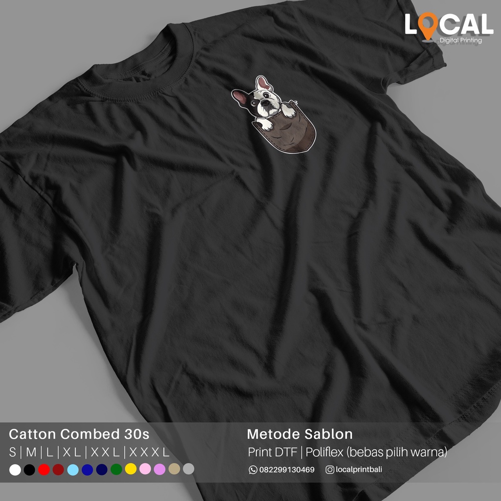 Jual KAOS BAJU GAMBAR ANJING BULLDOG DOG HYPEE CUSTOM DTF LOGO - Local ...