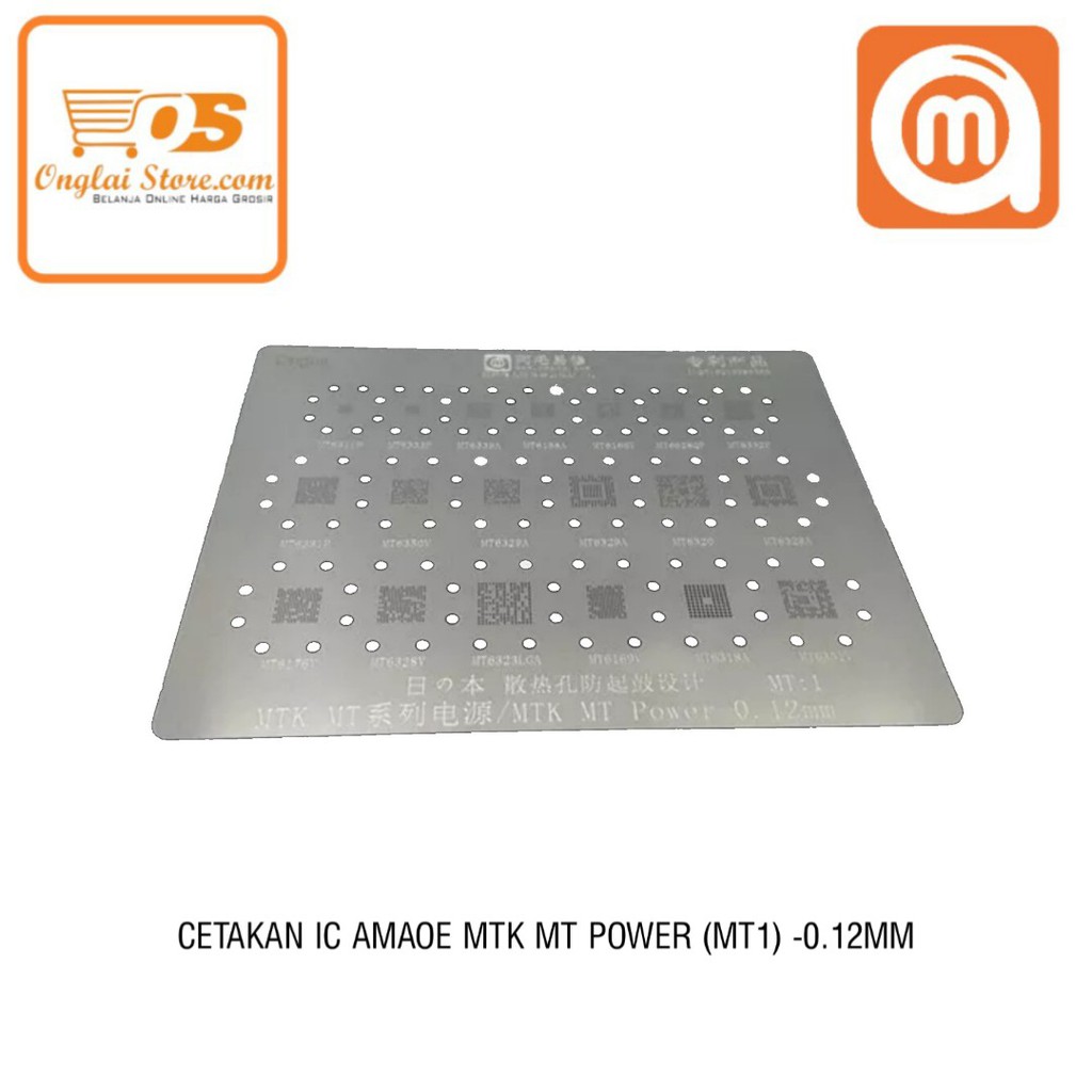 Jual CETAKAN IC BGA AMAOE MTK MT POWER ( MT1 ) - 0.12MM | Shopee Indonesia