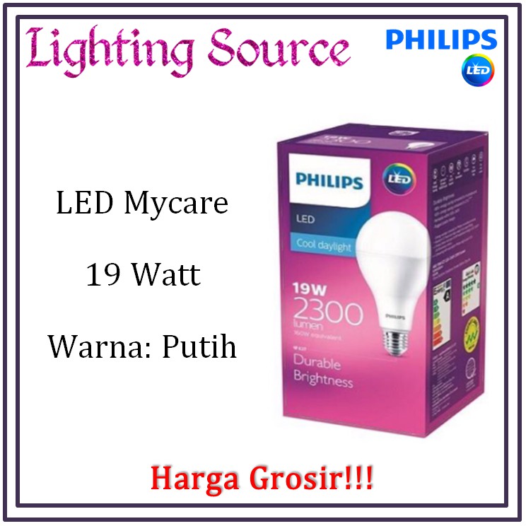 Jual PHILIPS LED 19 WATT COOL DAYLIGHT - LED PHILIPS 19W 19 W GROSIR | Shopee Indonesia