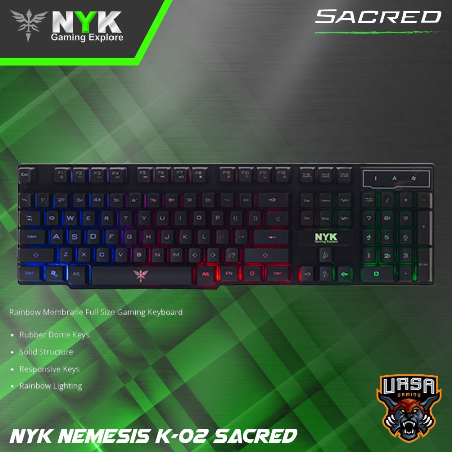 Jual Keyboard NYK K02 K 02 K-02 Sacred - Gaming - Membrane - Fullsize ...