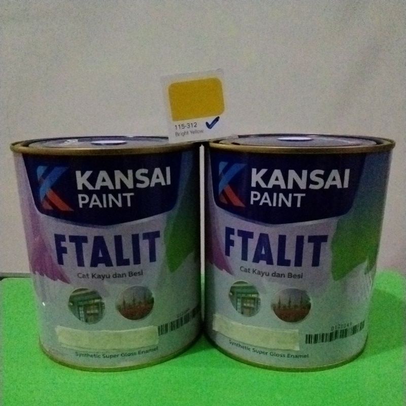Jual Ftalit 312 Bright Yellow / Cat Kayu & Besi 1Ltr | Shopee Indonesia