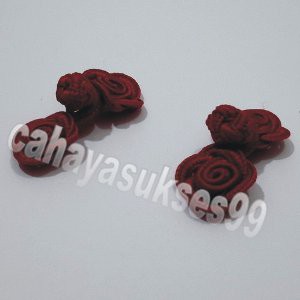 Jual Kancing Shanghai Warna MERAH TUA Model Bunga Rose Bulat Aksesoris ...