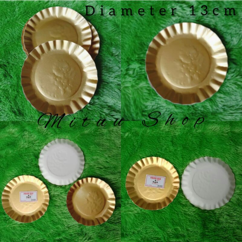 Jual Piring Mas Bulat /Piring Kertas kue/Buah/Piring Kue Ultah/ Piring Cake | Shopee Indonesia