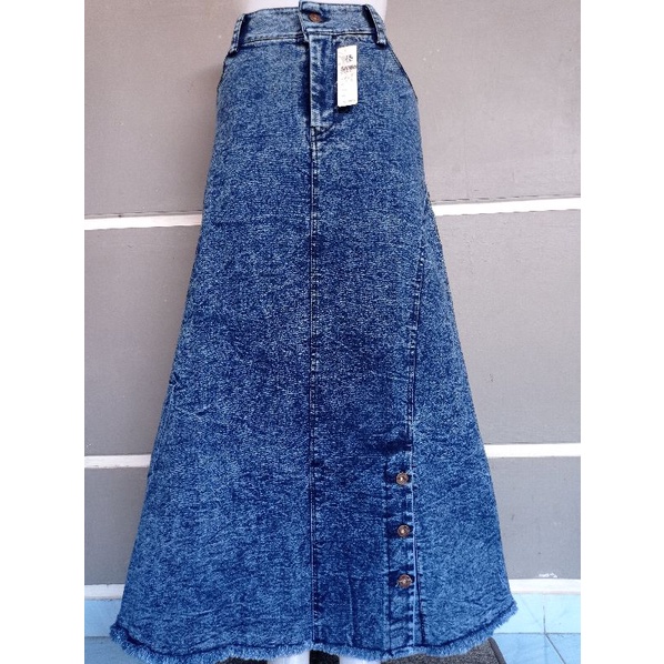 Jual Rok span street kancing bawah | Shopee Indonesia