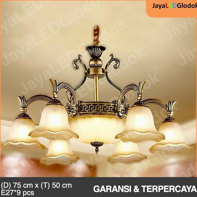 Jual Lampu Gantung Ruang Tamu Hias Antik Klasik Timur Tengah Cabang 6+3 ...