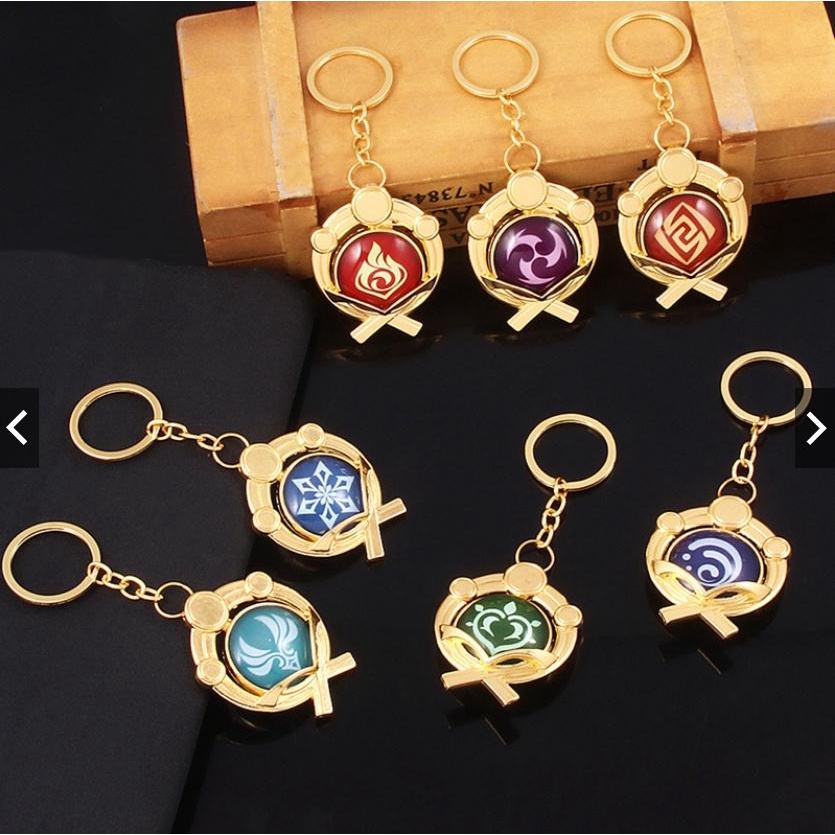 Jual Anime Genshin Impact Keychain Element Vision God's Eye Mondstadt ...