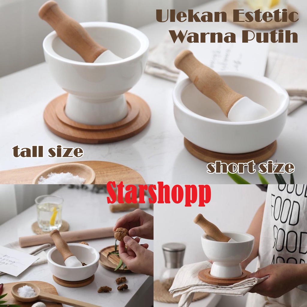 Jual Ulekan Cobek Alu Estetic Nordic Style Bahan Keramik Ceramic Pestle ...