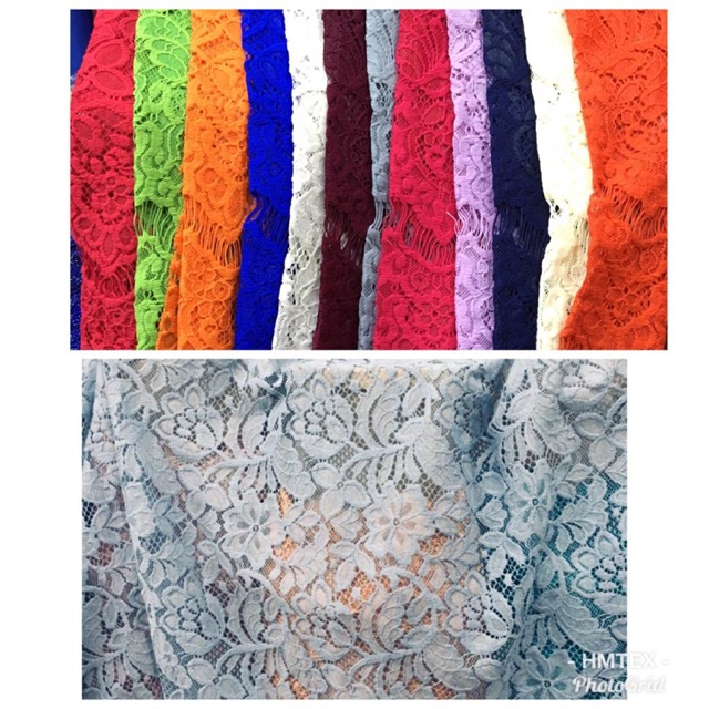 Jual Renda semi prancis 3D bahan katun tebal | Shopee Indonesia