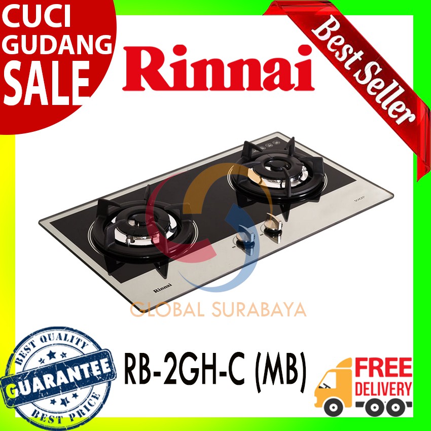 Kompor Tanam Gas Rinnai 2 Tungku - RB 2GH C (MB) | Shopee Indonesia