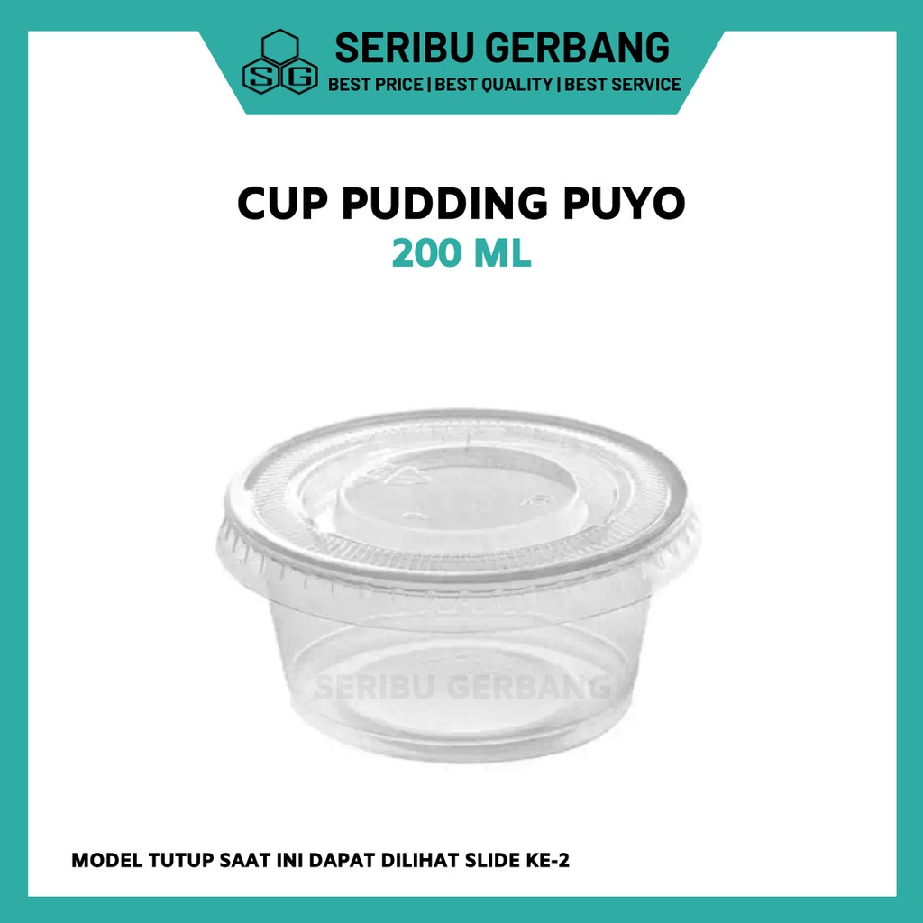 Jual 50PC CUP PUDDING PUYO 200 ML GELAS PUDING 200ML WADAH JELLY ...