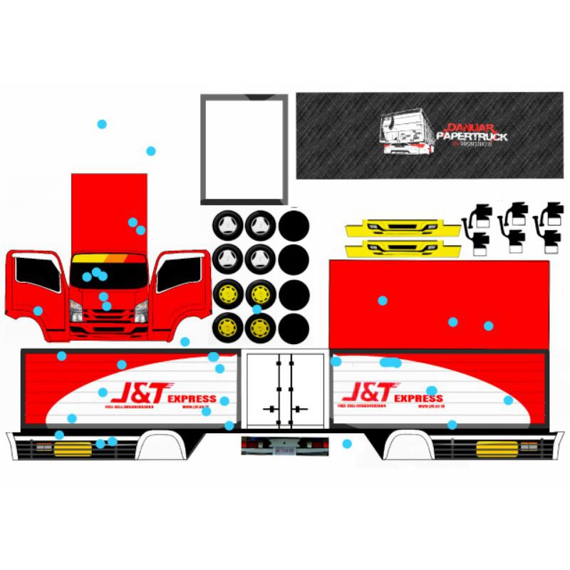 Jual Lembaran Papercraft Truk Box J&T Express P.22cm L.6cm T.±8cm ... Jual Lembaran Papercraft Truk Box J&T Express P.22cm L.6cm T.±8cm ...