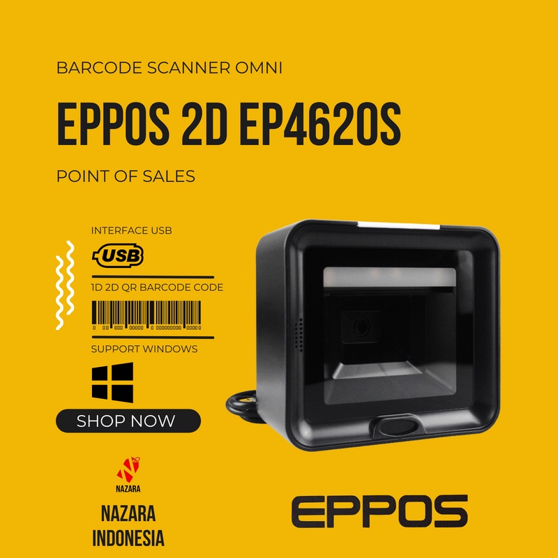 Jual Barcode Scanner Omni EPPOS 2D EP4620S USB | Shopee Indonesia