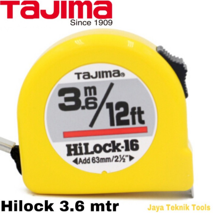 Jual Meteran Tajima Hi Lock 3,6 meter Kuning Measuring Tape Original Made In Japan | Shopee ...