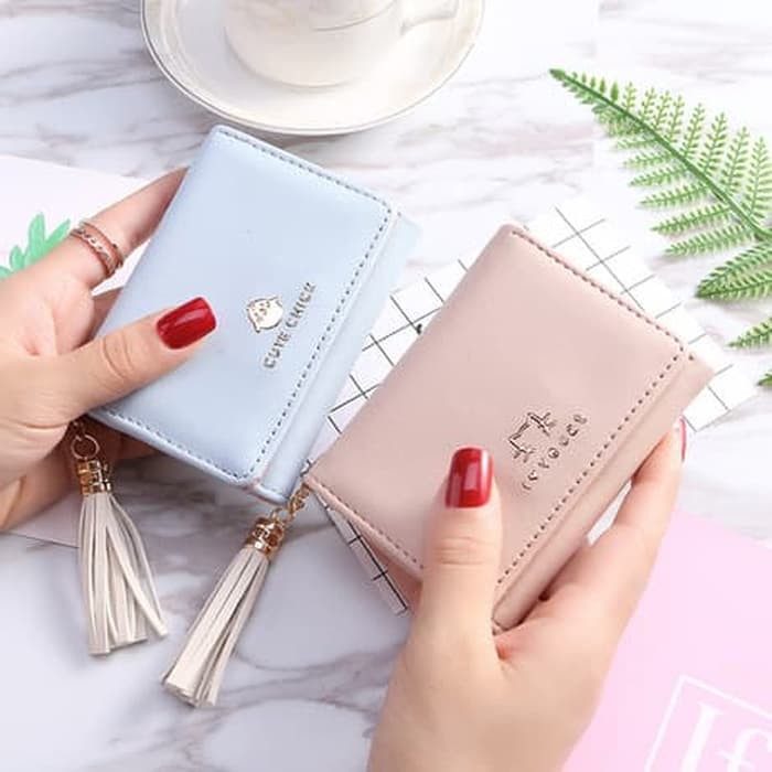 Jual A1 Promo Dompet Wanita Lucu Elegan Bahan Taiga Ukuran Warna Ungu ...