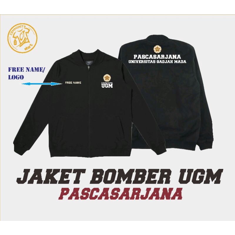 Jual Jaket UGM Pascasarjana Bomber Jacket Universitas Gadjah Mada Free ...