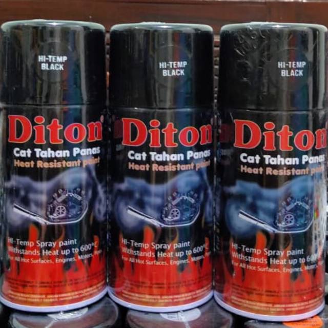 Jual Cat motor diton premium hi temp black | silver knalpot | bronze | Shopee Indonesia
