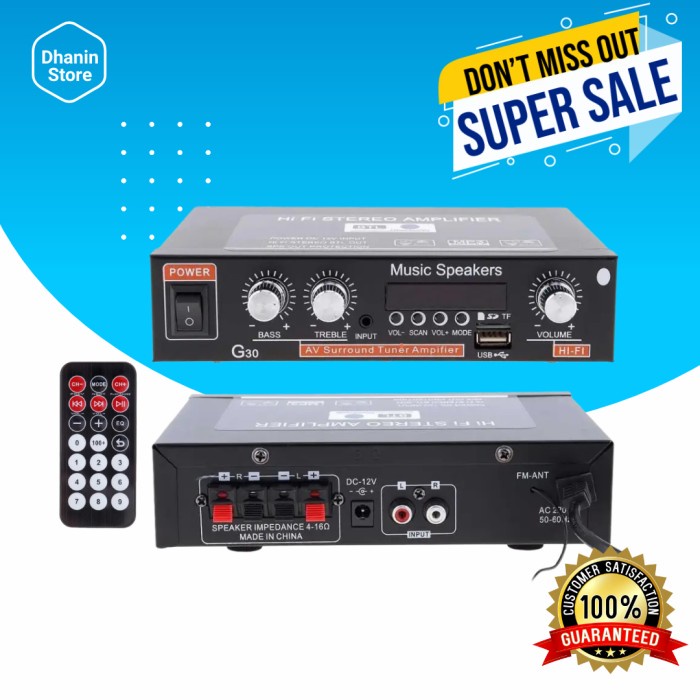 Jual Power Amplifier Amplifer Ampli Mini Bluetooth Class D Stereo 2 ...