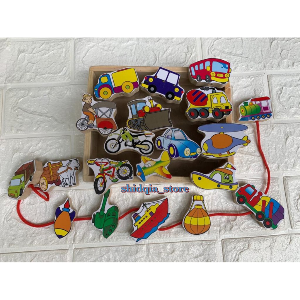 Jual Mainan Edukasi Anak Ronche Meronce Alat Transportasi Alat Peraga ...