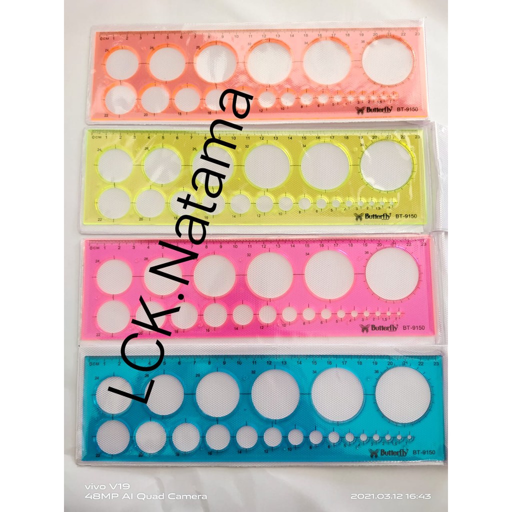 Jual Penggaris BT-9150 Mal Sablon Lingkaran / Bulat Butterfly | Shopee ...