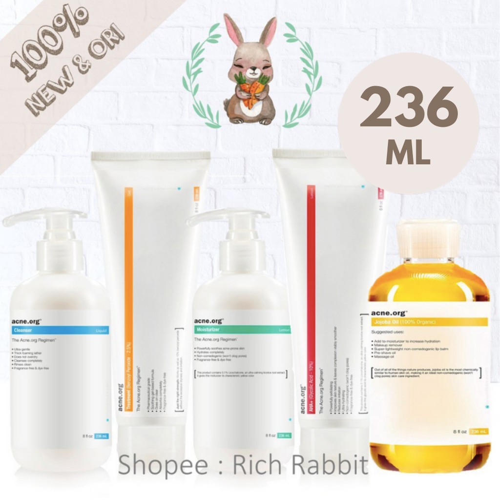Jual The Acne.org Regimen Kit Acne Org Benzoyl Peroxide & Licochalcone ...
