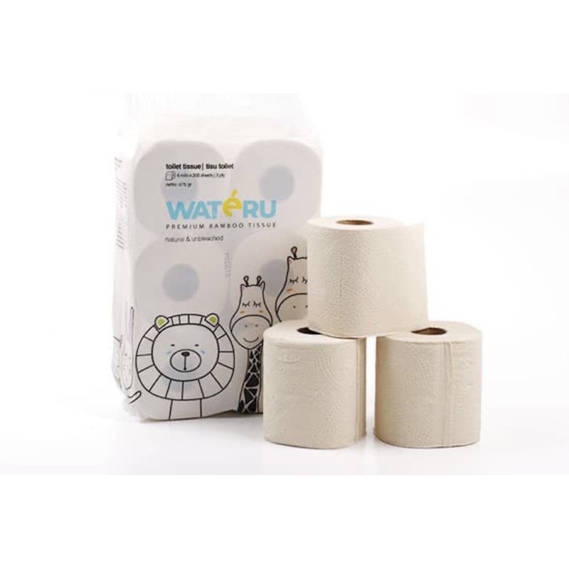 Jual Toilet Papper - Wateru Natural Bamboo Tissue/Tissue Bambu | Shopee ...