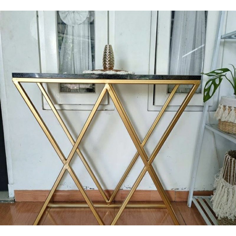 Jual MEJA FOYER MEJA CONSOLE BESI INDUSTRIAL MARBLE MARMER | Shopee ...