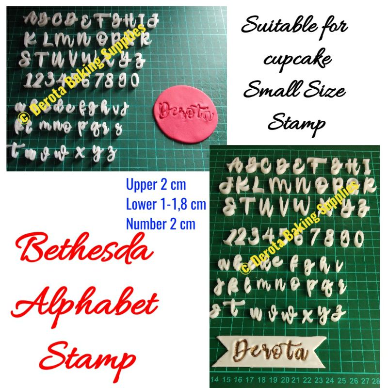 Jual Bethesda Alphabet Number Stamp Fondant Cetakan Kue Indonesia ...