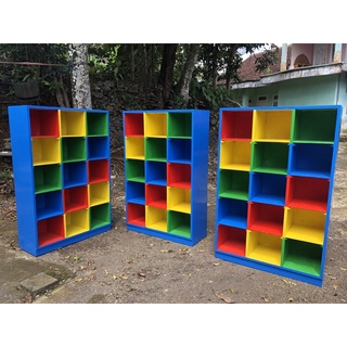 Jual loker Rak penyimpanan kids storage box lemari penyimpan multicolor ...