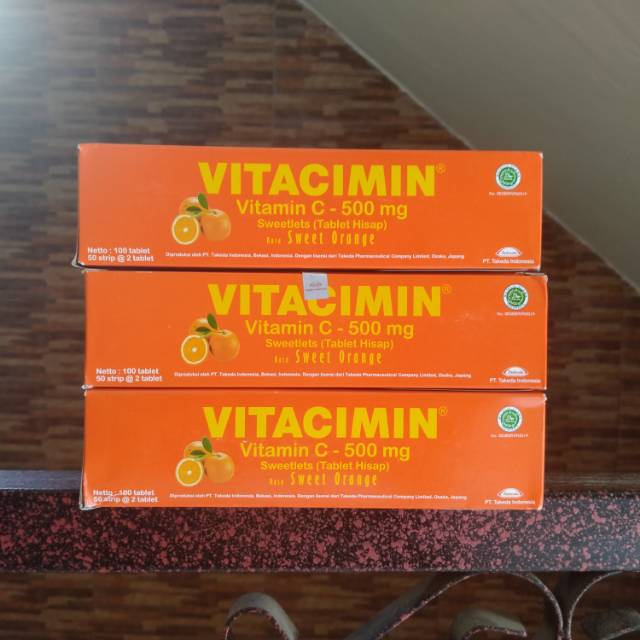 Jual Vitacimin Vitamin C 500mg Rasa Orange 1 Box Indonesia|Shopee Indonesia
