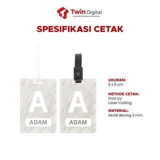 Jual Twindigital Custom Luggage Tag Akrilik Gantungan Label Nama Tas ...