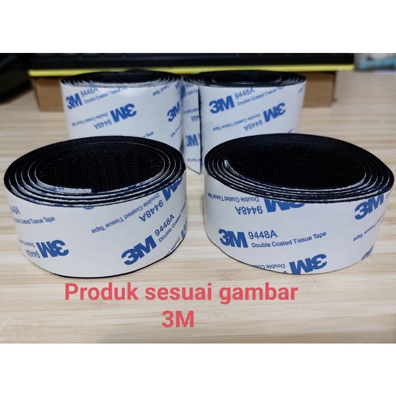 Jual Velcro Double Tape Perekat 3M Loop and Hook Lakban Nylon Kasar ...