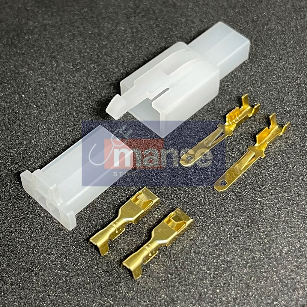 Jual Socket Motor 2 Pin Kecil / Soket Konektor Kabel 2 Pin + Skun (isi ...