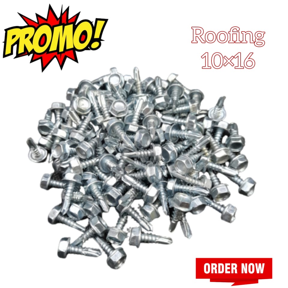 Jual Baut Roofing Sekrup Ruping Skrup 10x16 10 x 16 Baut Baja Ringan ...