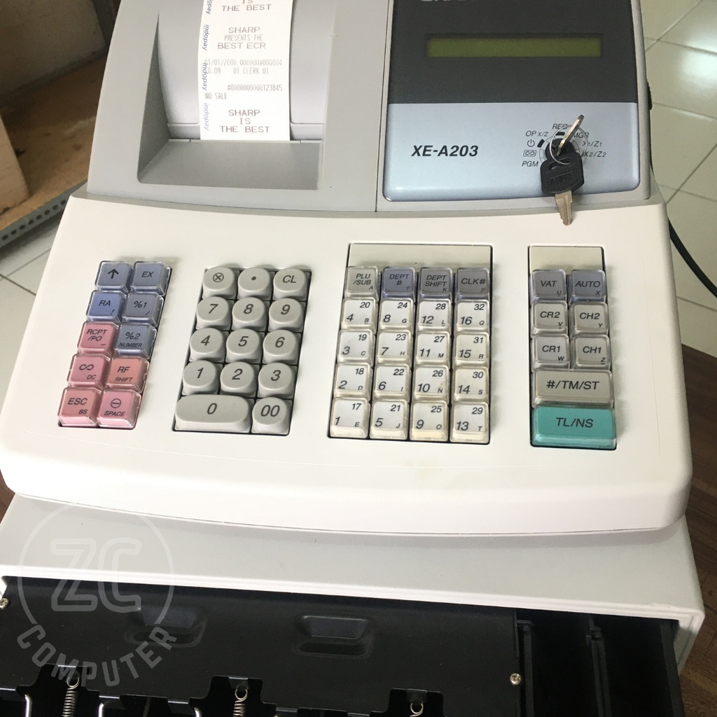 Jual Mesin kasir Sharp XE-A203 / ELECTRONIC CASH REGISTER | Shopee ...
