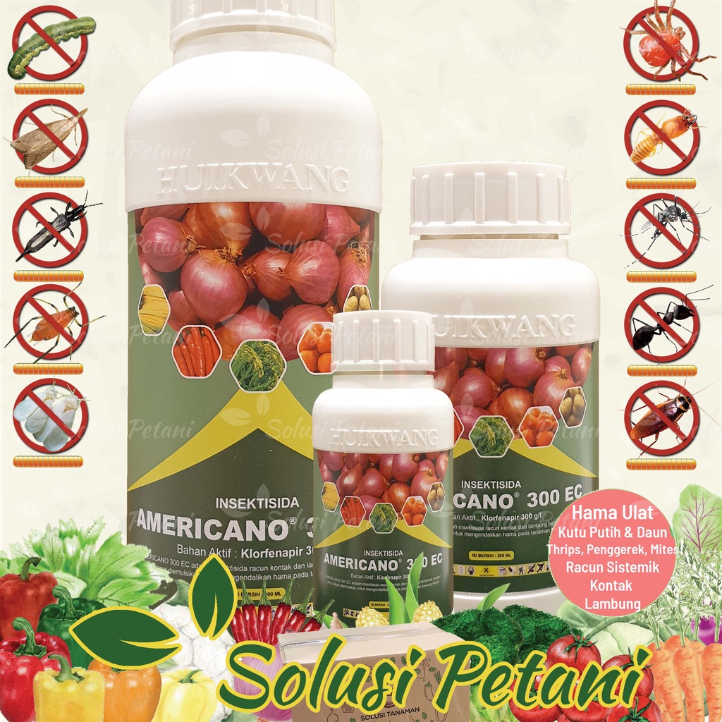 Jual Obat Hama Americano 500ml Pembasmi Hama Wabah Ulat , Penggerek ...