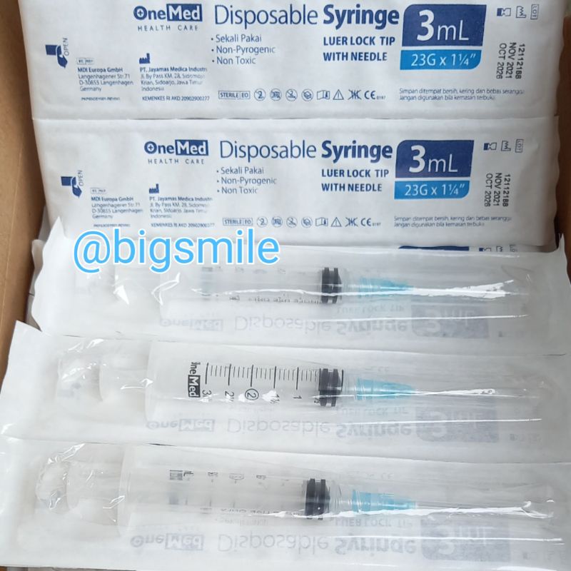 Jual ONEMED Spuit Disposable Syringe | Shopee Indonesia