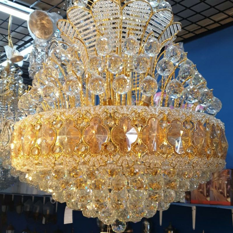 Jual LAMPU GANTUNG CRISTAL FRAME GOLD MEWAH MURAH 16 LAMPU | Shopee ...