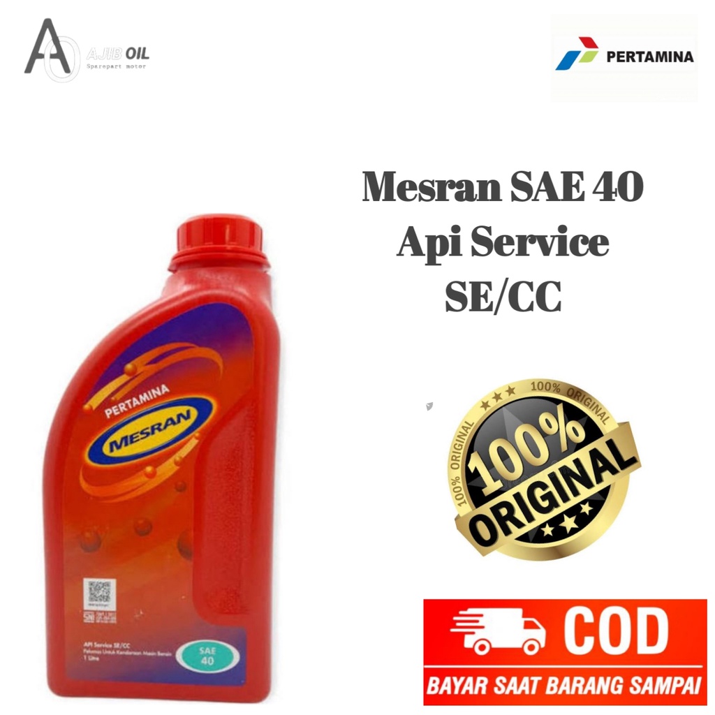 Jual OIL MOTOR OLI MESRAN SAE40 1L SAE 40 OLI PERTAMINA ORIGINAL | Shopee Indonesia