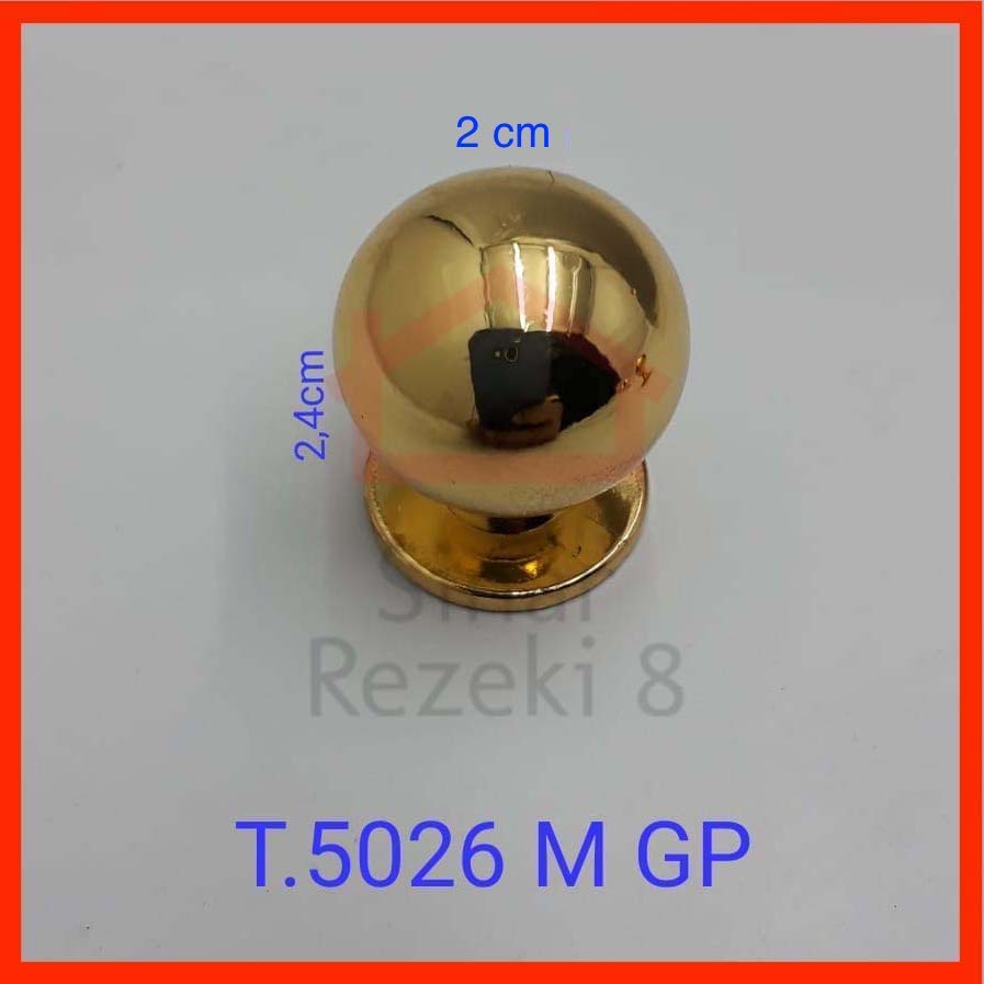 Tarikan 5026 GOLD Laci Emas Knob Pintu Lemari Bulat Handle Pentol Kilap ...