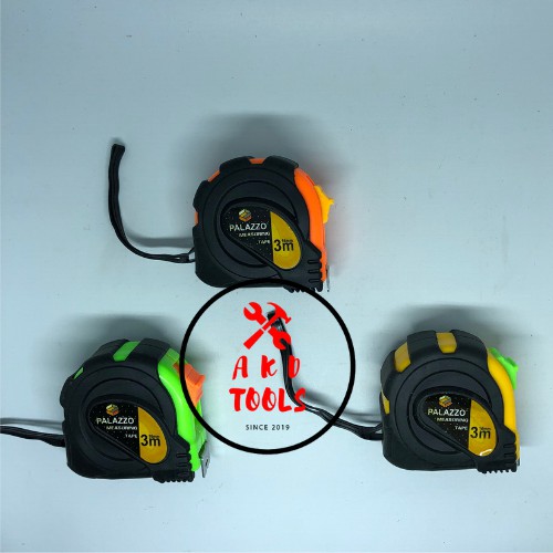 Jual Meteran 3M / Meteran Bangunan / Meteran Karet / Meteran Autostop "Palazzo" | Shopee Indonesia
